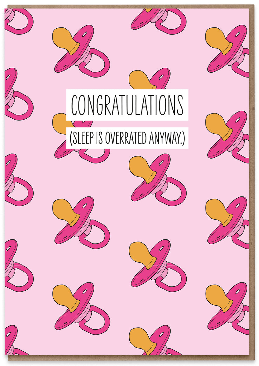 Sleep is Overrated - Pink – Hood Greetings